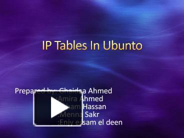 iptables presentation | free to download