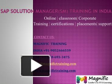 PPT – sap sm online training classes in uk PowerPoint presentation ...