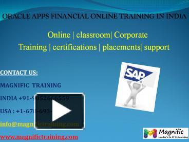 PPT – Oracle Apps Financial Online Training in India PowerPoint ...