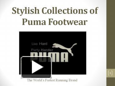 Stylish Collections of Puma Footwear presentation | free to download