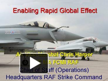 PPT – Chief of Staff Operations Headquarters RAF Strike Command ...