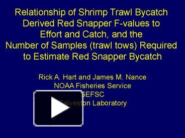 PPT – Relationship of Shrimp Trawl Bycatch PowerPoint presentation ...
