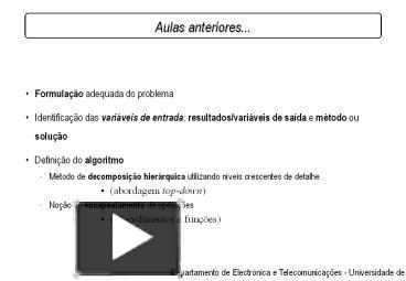 PPT – Aulas anteriores... PowerPoint presentation | free to download ...