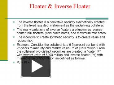 Floater presentation | free to view