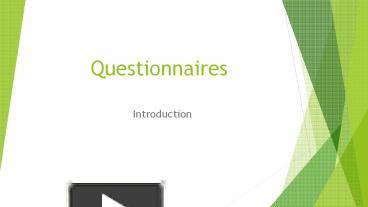 Questionnaire presentation | free to download