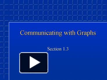 Communicating with Graphs presentation | free to view