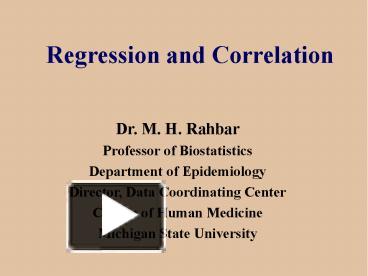 Regression and Correlation presentation | free to download