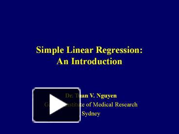 Simple Linear Regression: An Introduction presentation | free to download