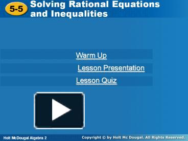 Solving Rational Equations and Inequalities presentation | free to download