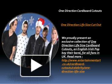 PPT – One Direction Cardboard Cutouts UK PowerPoint presentation | free ...