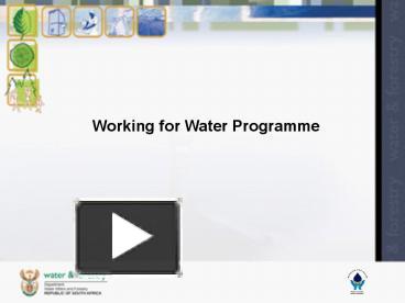 PPT – Working for Water Programme PowerPoint presentation | free to ...