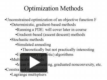 Optimization Methods presentation | free to download