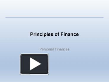 Principles of Finance presentation | free to download