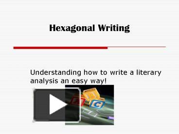 PPT – Hexagonal Writing PowerPoint presentation | free to view - id ...