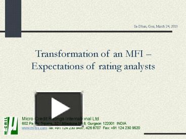 PPT – Transformation of an MFI PowerPoint presentation | free to view ...