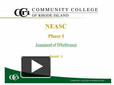 PPT – NEASC PowerPoint presentation | free to download - id: 6bd509-YTExY