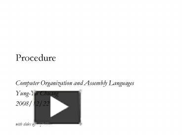 Procedure presentation | free to download