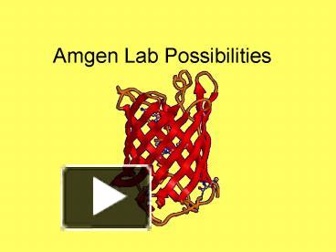 PPT – Amgen Lab Possibilities PowerPoint presentation | free to view ...