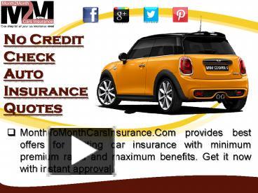 Direct auto insurance no credit check presentation | free to download