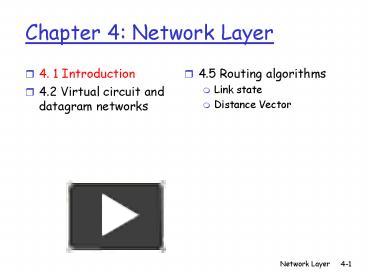 Chapter 4: Network Layer presentation | free to download