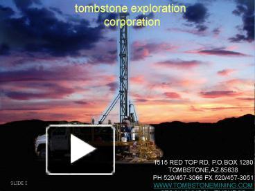 PPT – tombstone exploration PowerPoint presentation | free to view - id ...