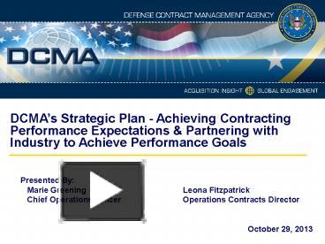 DCMA presentation | free to view