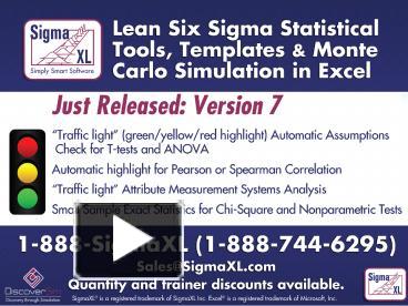 Introducing SigmaXL Version 6 presentation | free to download