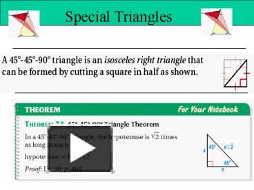 Special Triangles presentation | free to view