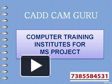 PPT – Computer Training Institutes For MS Project In Nagpur PowerPoint ...
