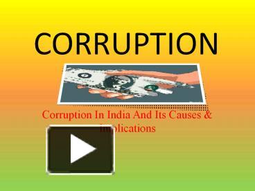 corruption presentation | free to view