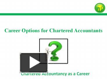 Career Options for Chartered Accountants (1) presentation | free to ...