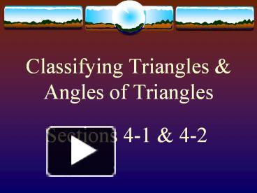 Classifying Triangles presentation | free to download