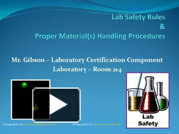 PPT – Lab Safety Rules PowerPoint presentation | free to download - id ...