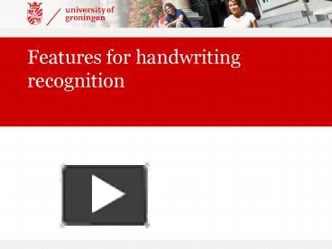 Features for handwriting recognition presentation | free to view