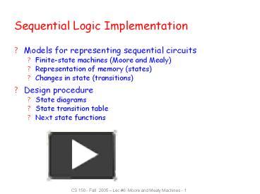 PPT – Sequential Logic Implementation PowerPoint presentation | free to ...