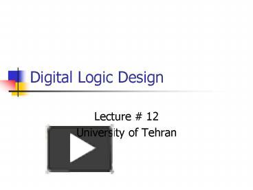 Digital Logic Design presentation | free to view