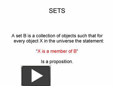 PPT – SETS PowerPoint presentation | free to view - id: 6c5065-MWY5M