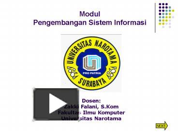 Modul Pengembangan Sistem Informasi presentation | free to view