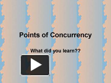 PPT – Points of Concurrency PowerPoint presentation | free to view - id ...