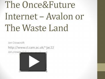 PPT – The Once PowerPoint presentation | free to download - id: 6c8b25 ...