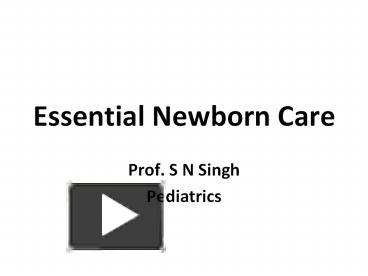 Essential Newborn Care presentation | free to download