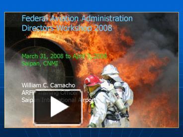 Federal Aviation Administration presentation | free to view