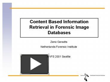 Content Based Information Retrieval in Forensic Image Databases ...