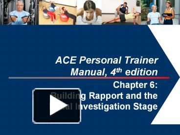 PPT – ACE Personal Trainer PowerPoint presentation | free to download ...
