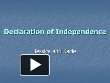 PPT – Declaration of Independence PowerPoint presentation | free to ...