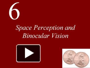 PPT – Space Perception and Binocular Vision PowerPoint presentation ...