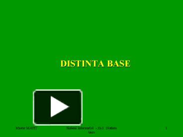 DISTINTA BASE presentation | free to download