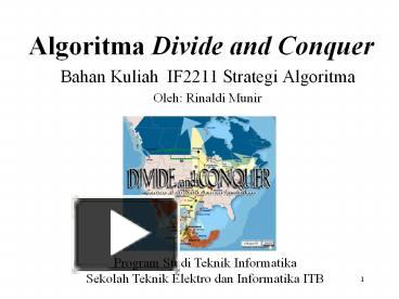 Algoritma Divide and Conquer presentation | free to view