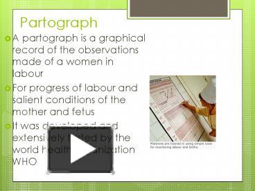 Partograph presentation | free to view