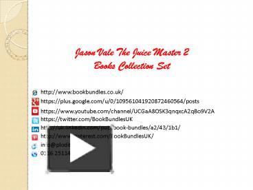 Delicious The Juice Master 2 Books Collection by Jason Vale ...